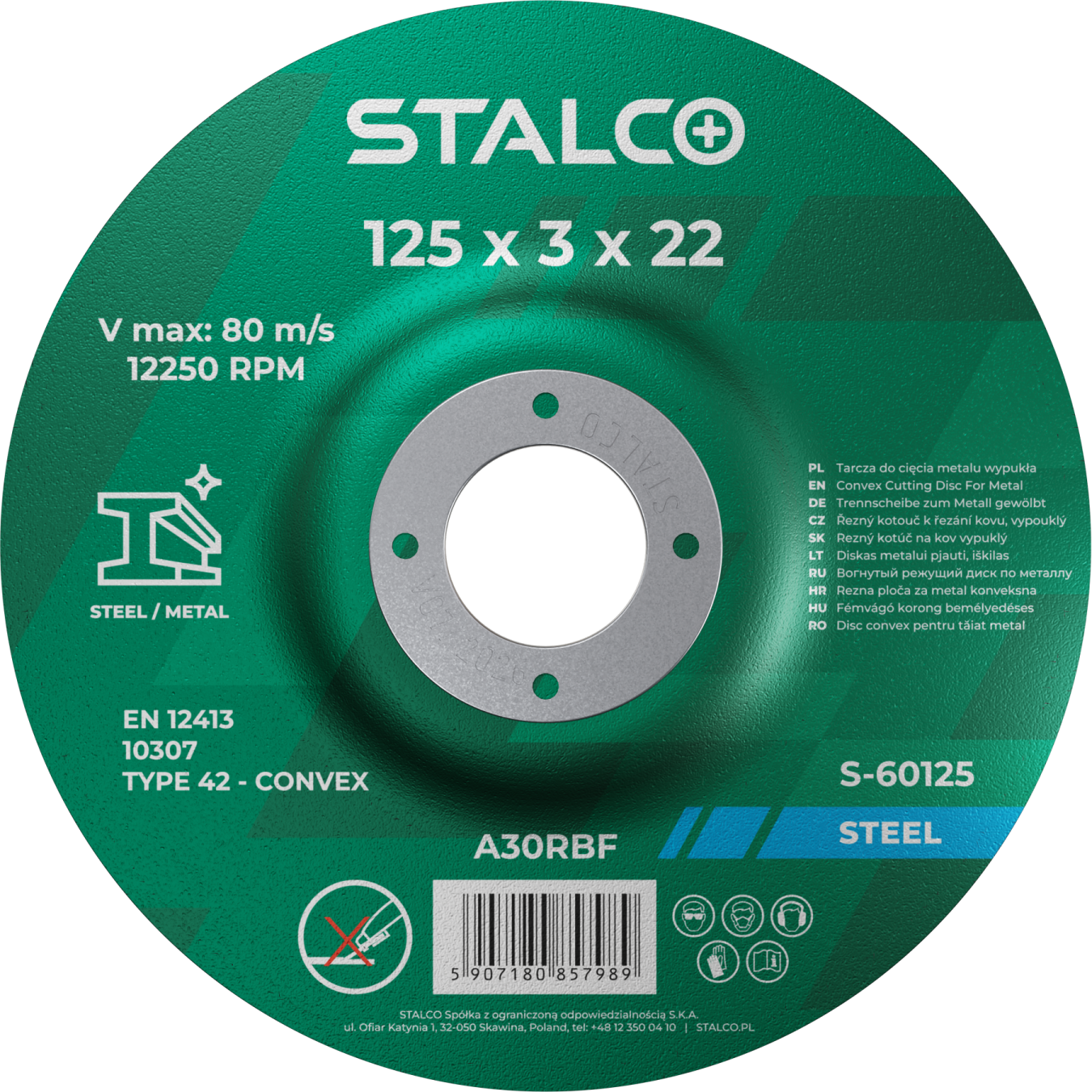 Metal Cutting Disc - Convex ∅230mm STALCO S-60230