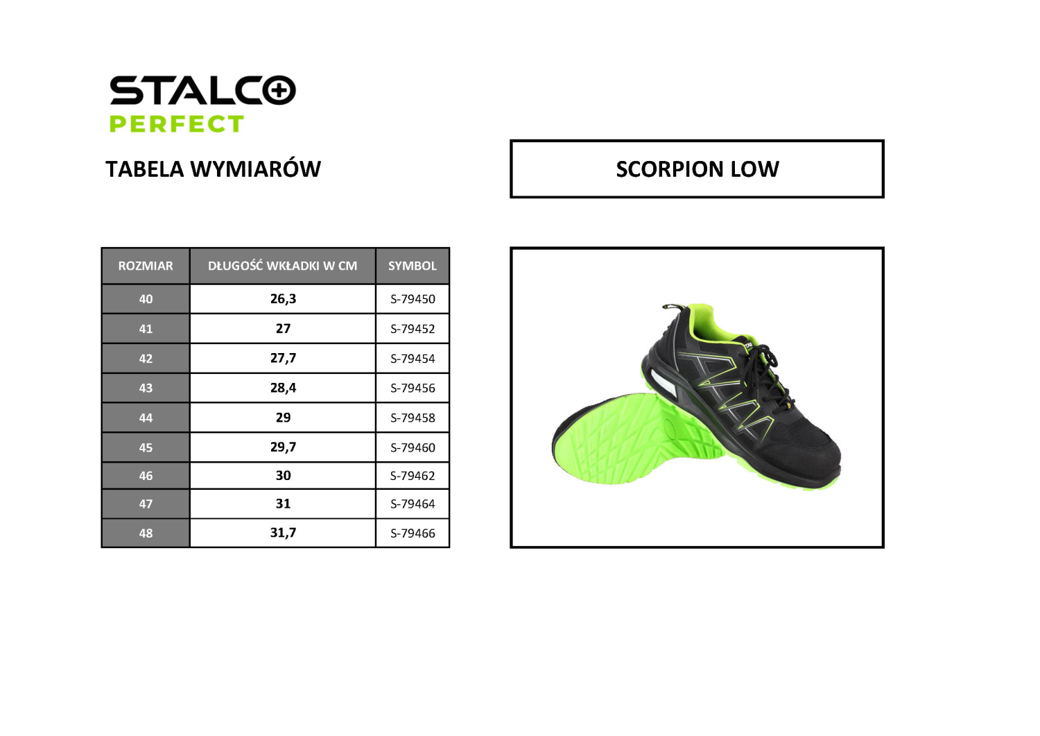 Work shoes SCORPION LOW S3L ESD 40 STALCO PERFECT S092102040
